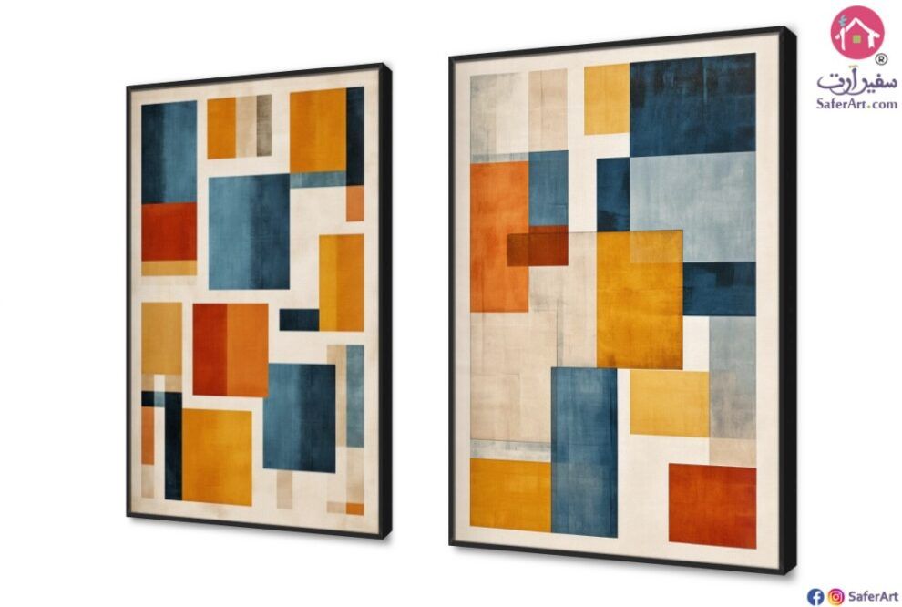 تابلوهات مودرن ببرواز اسود - فينتاج | سفير آرت