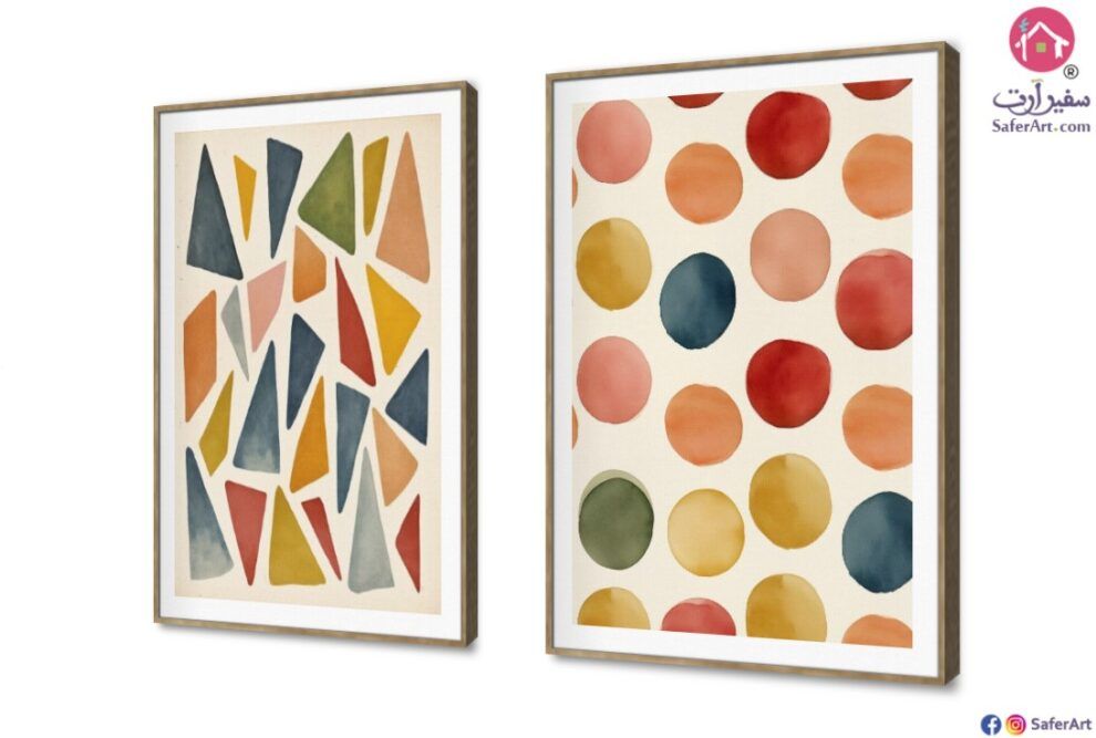 تابلوهات مودرن ببرواز خشبى | سفير آرت