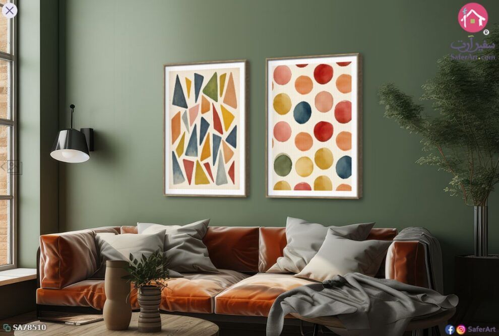 تابلوهات مودرن ببرواز خشبى | سفير آرت